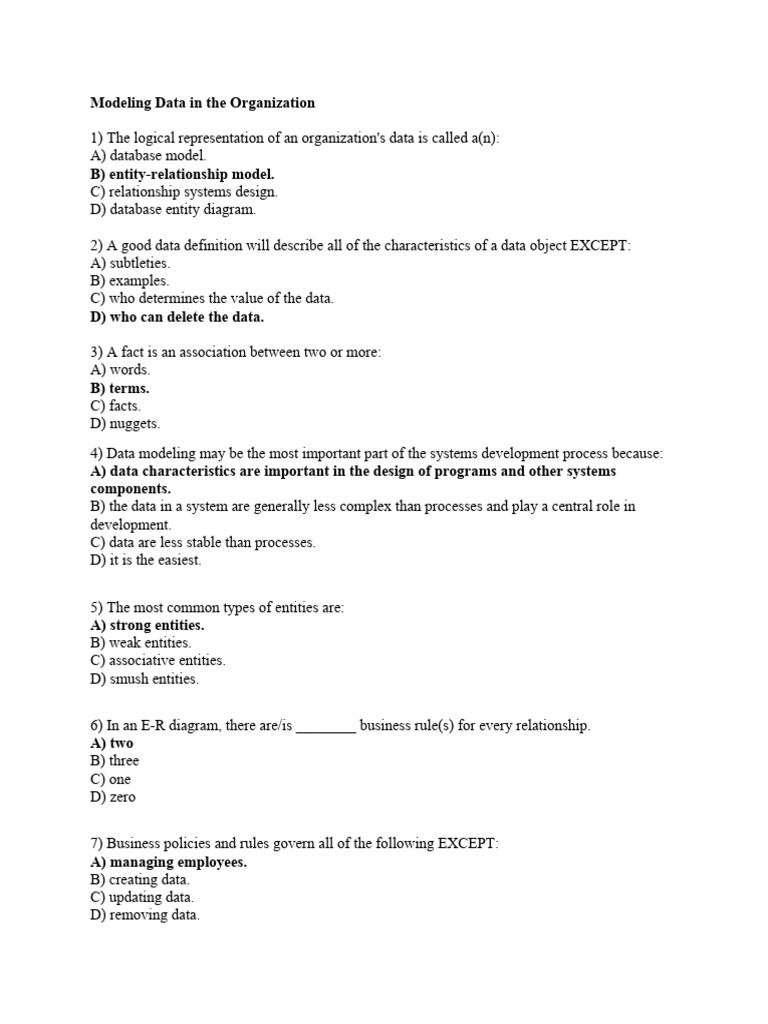 Modeling Data In The Organization Pdf Computing Computer Programming 