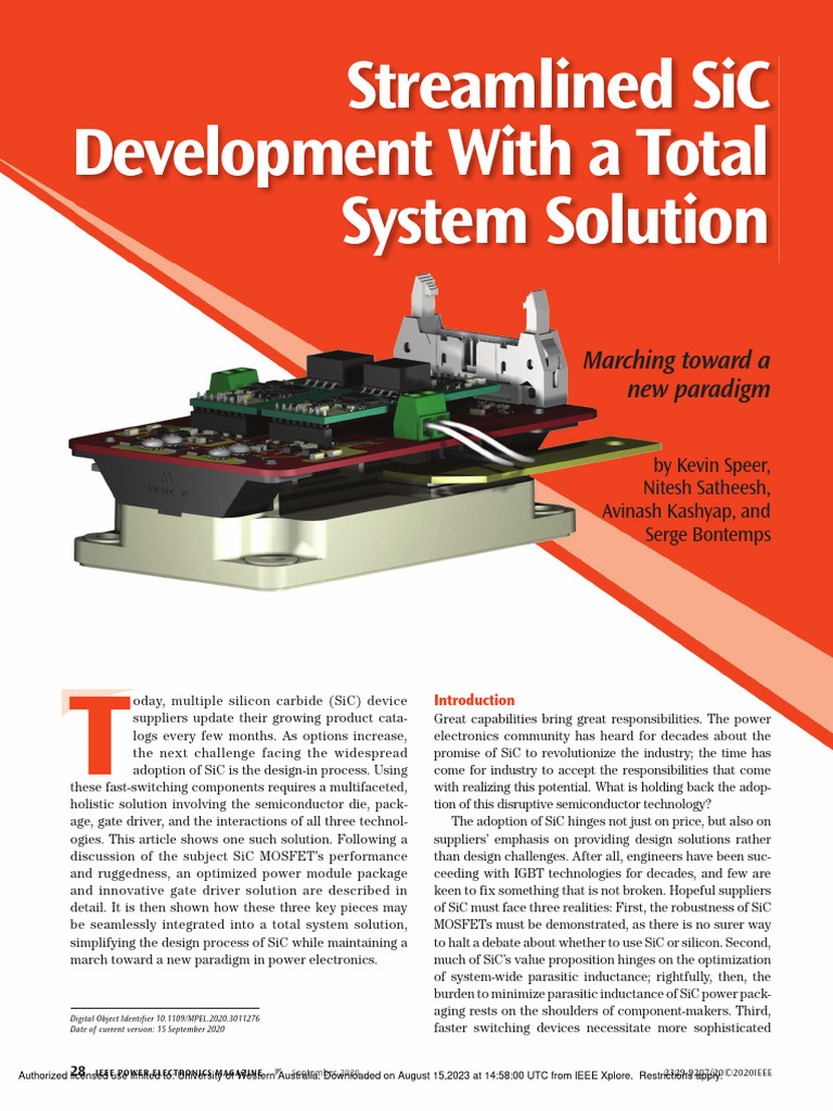Streamlined SiC Development With A Total System Solution Marching Toward A New Paradigm | PDF ...
