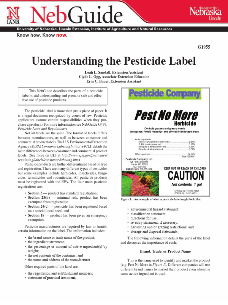 Understanding Pesticide Label | Download Free PDF | Pesticide | Toxicity