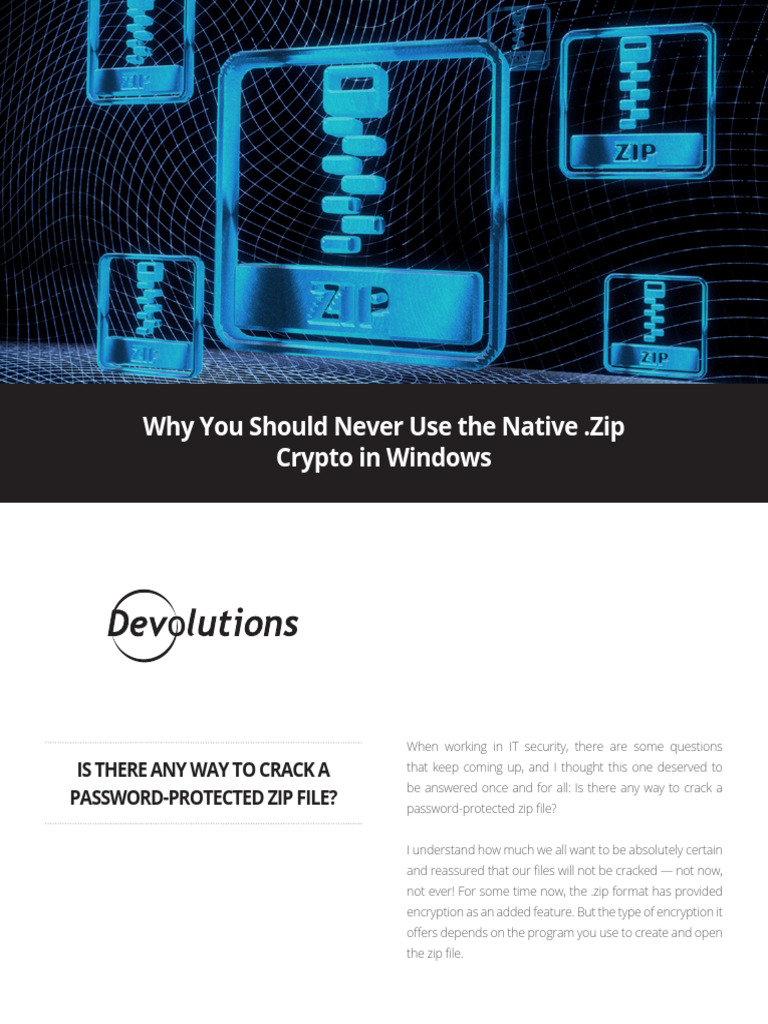 why-you-should-never-use-zipcrypto | PDF | Zip (File Format) | Cryptography