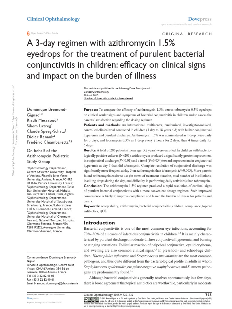 OPTH 78747 A 3 Day Regimen With Azithromycin 1 5 - 240528 - 174732 ...
