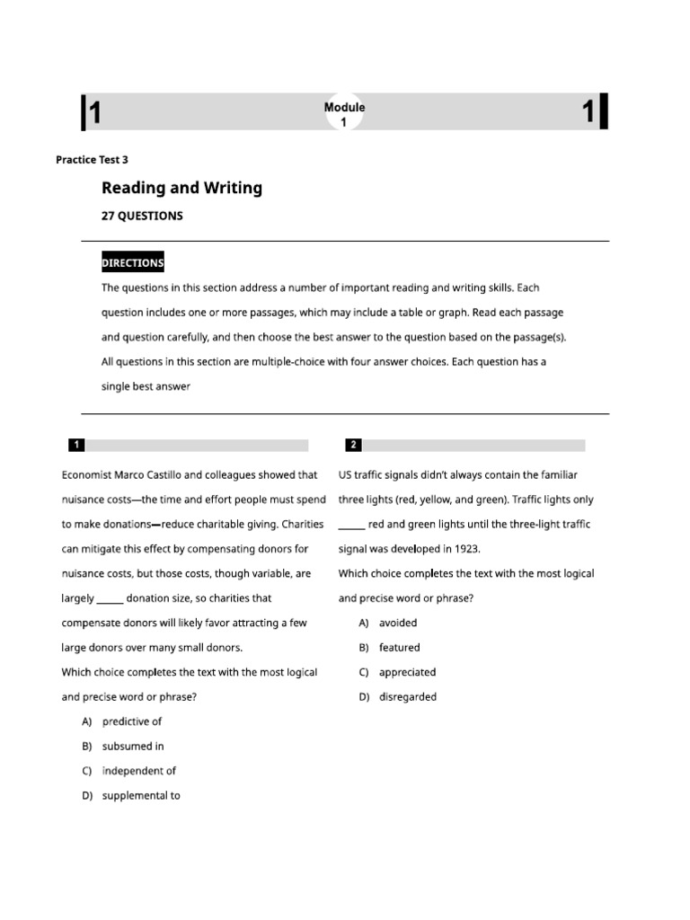 Practice Test 3 | PDF