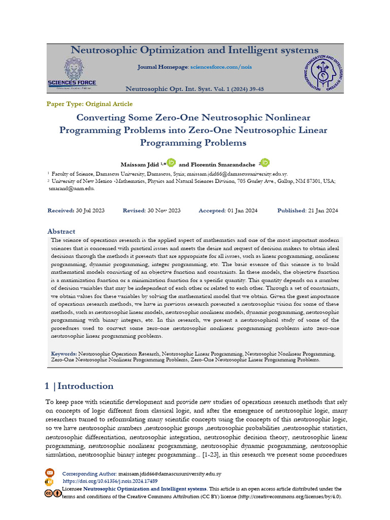 Converting Some Zero One Neutrosophic Nonlinear Programming Problems