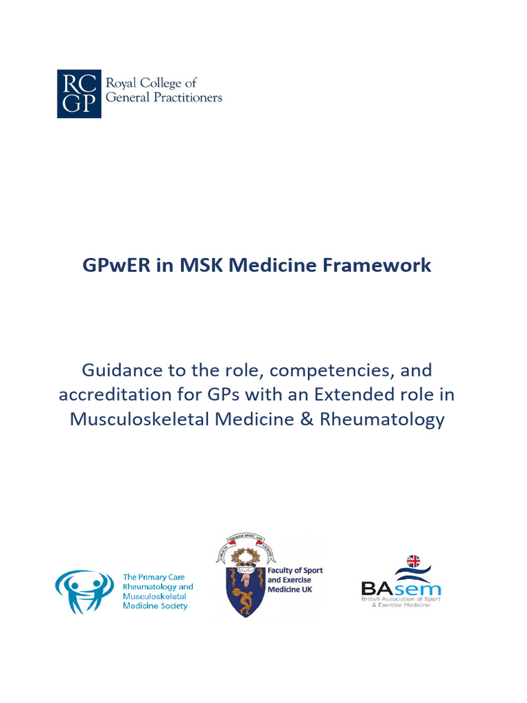 GPwER-MSK-Framework-copy | PDF | General Practitioner | Medicine