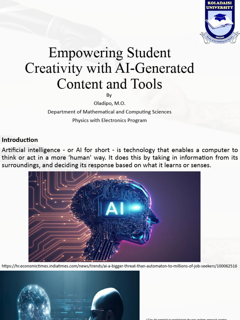 AI Tools Boosting Student Creativity | PDF | Artificial Intelligence ...