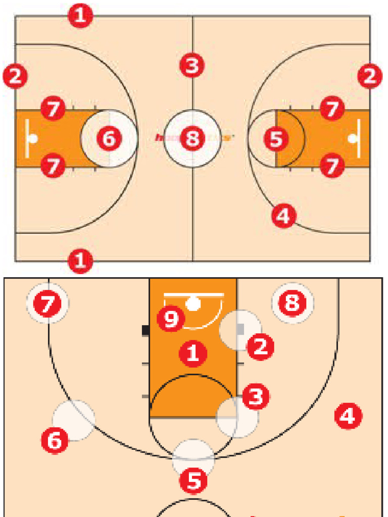 Parts of A Basketball Court | PDF