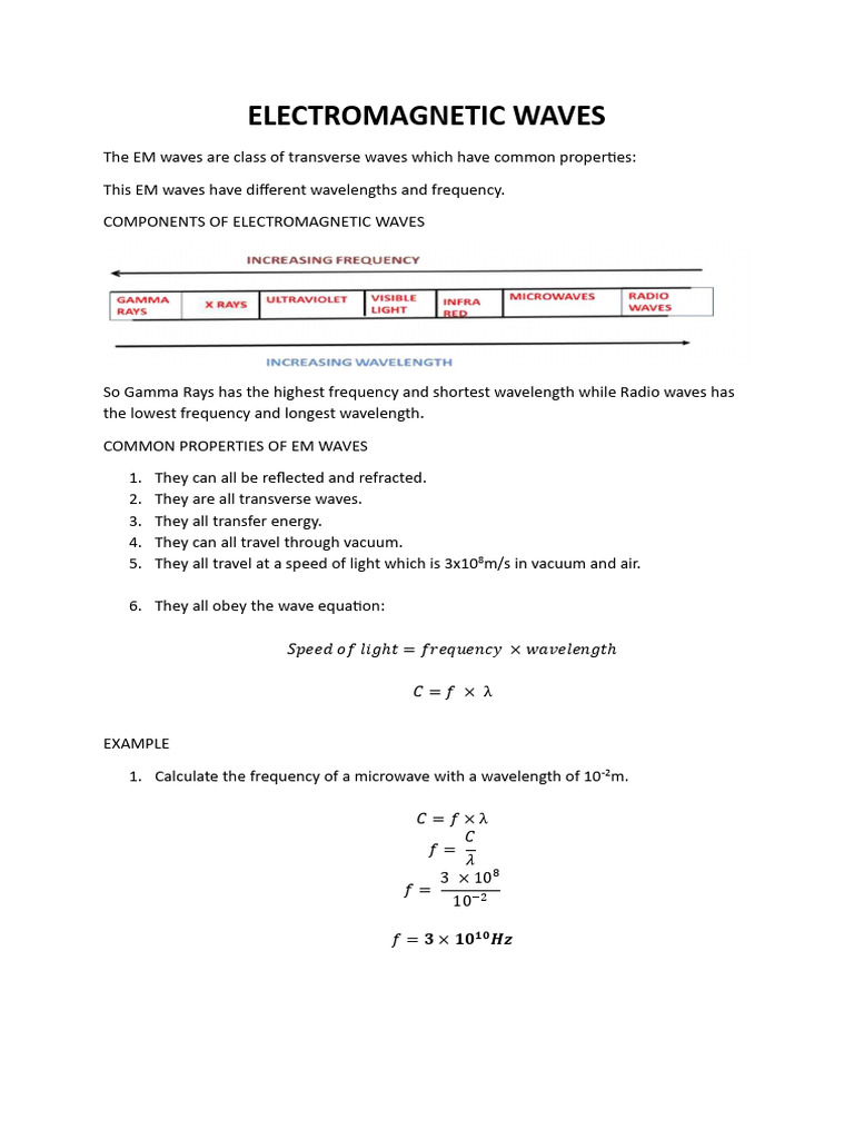 Electromagnetic Waves Basics | PDF | Teaching Methods & Materials
