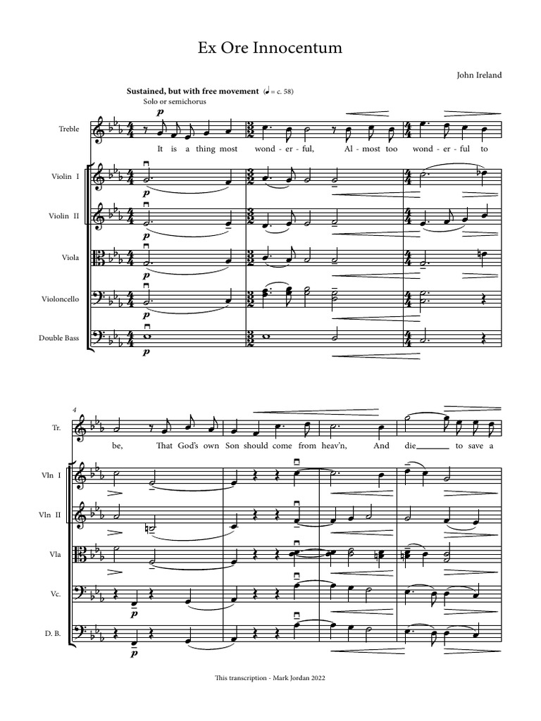 01 - Ex Ore Innocentum - Full Score | PDF | Continuous Pitch ...