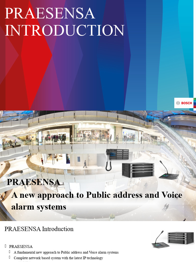 PRAESENSA Technical Product Training Intro | PDF | Computer Network ...