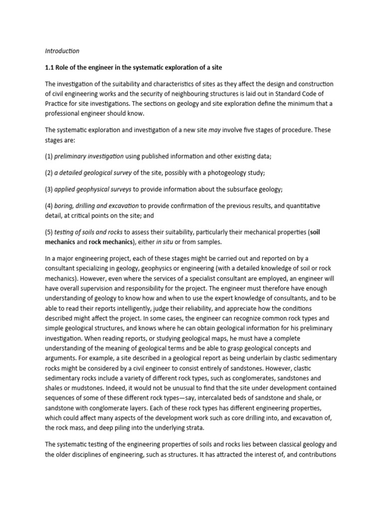 Introduction To Geotechnology | PDF | Geology