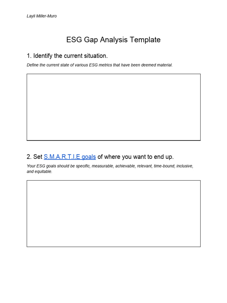 ESG Gap Analysis Template | PDF | Career & Growth | Business