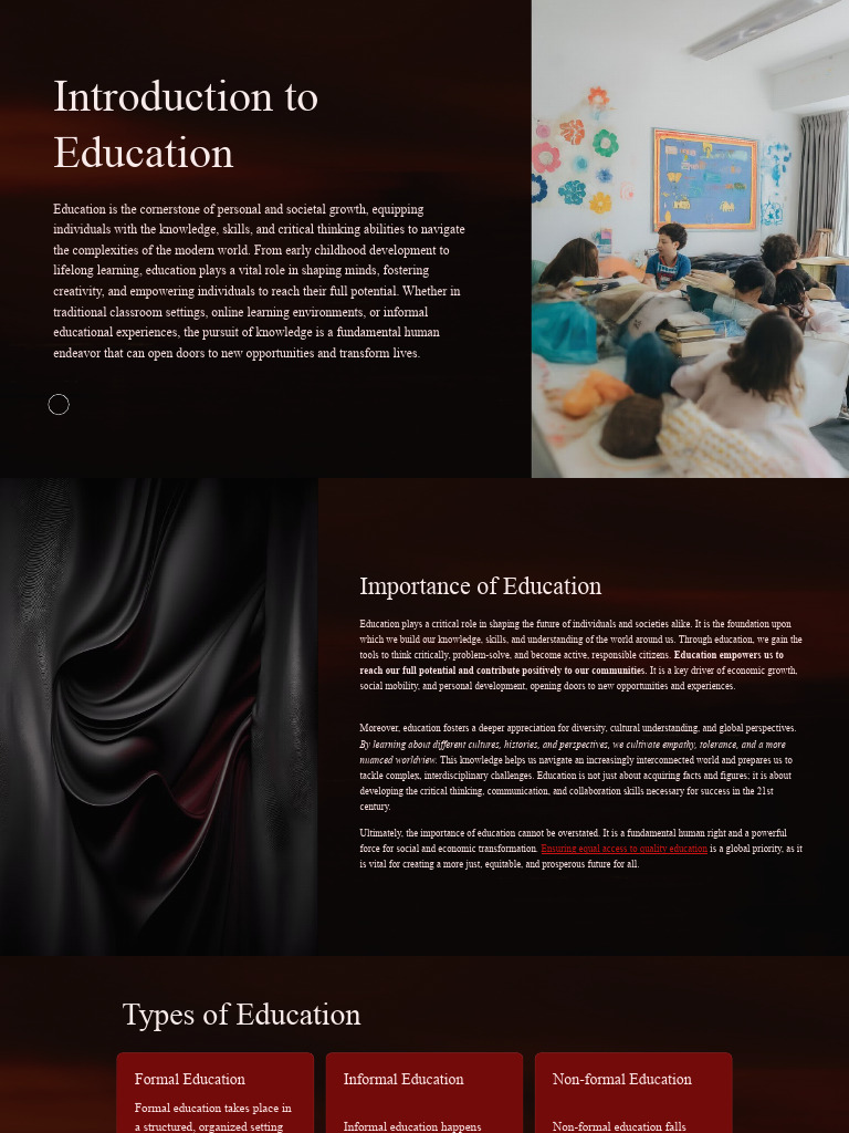 Importance and Types of Education | PDF | Learning | Curriculum