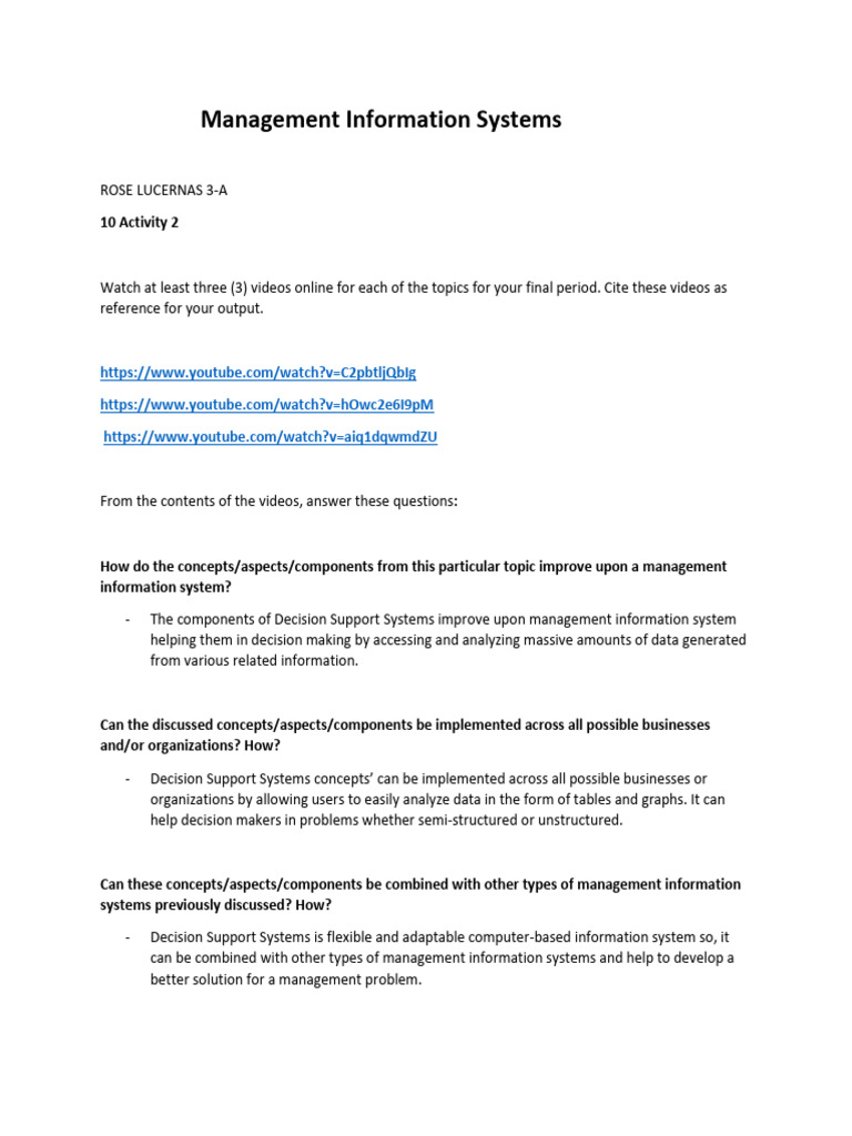 Management Information Systems | PDF | Computers