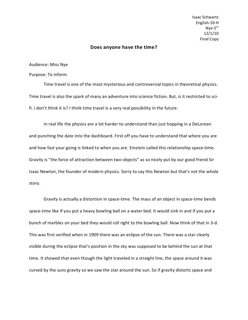 Does Anyone Have The Time | PDF
