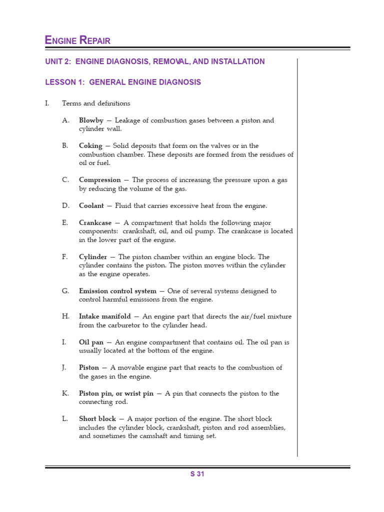 General Engine Diagnosis | PDF | Internal Combustion Engine | Piston