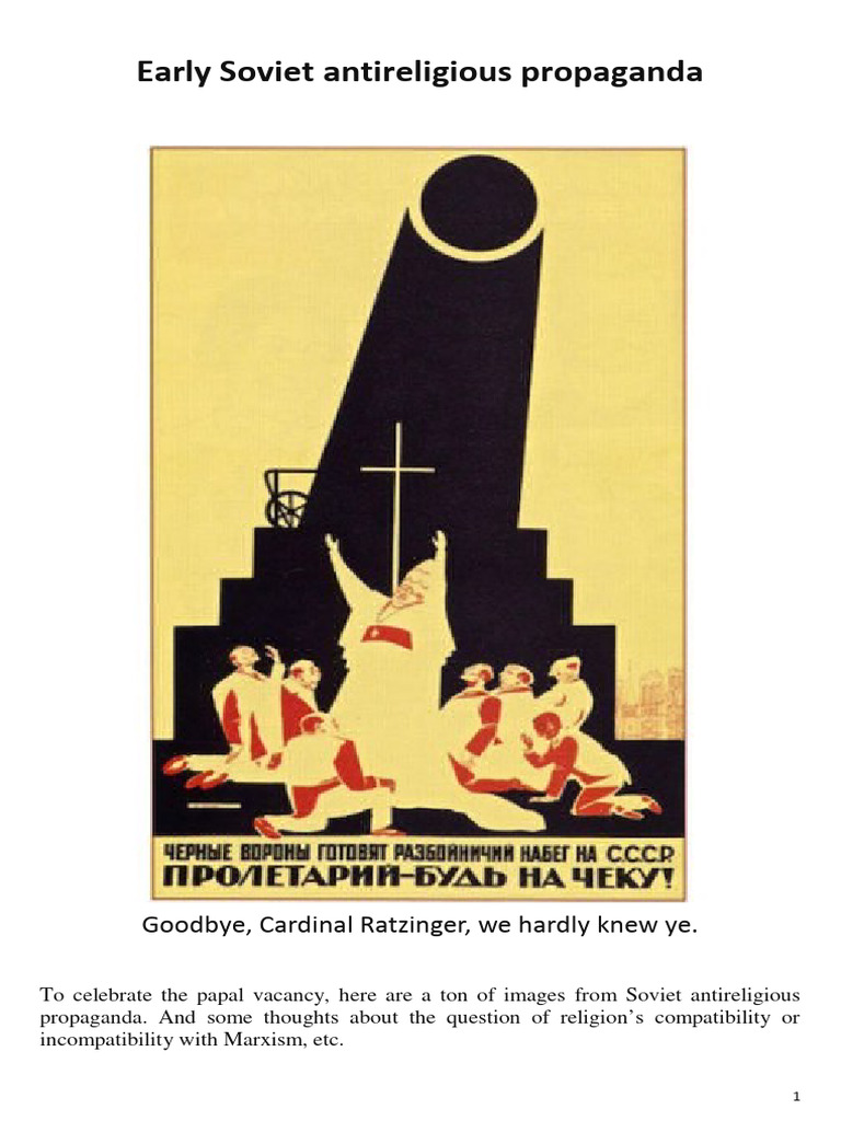 001 Early Soviet Antireligious Propaganda Part I PDF Atheism Marxism