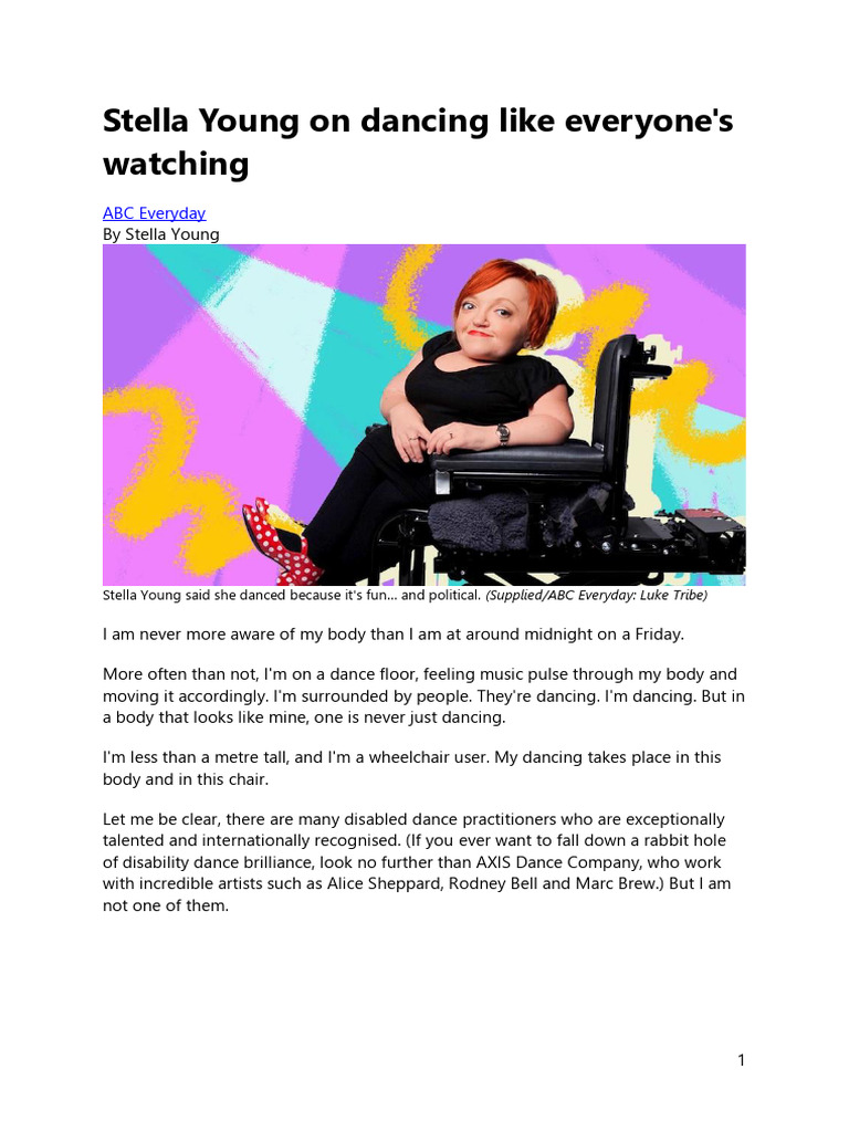 Stella Young on dancing like everyone | PDF