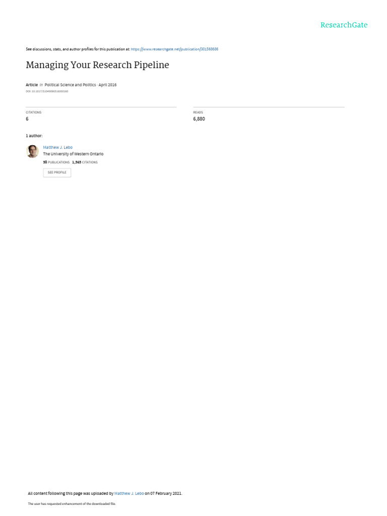 Pipeline PS | PDF | Thesis | Hypothesis