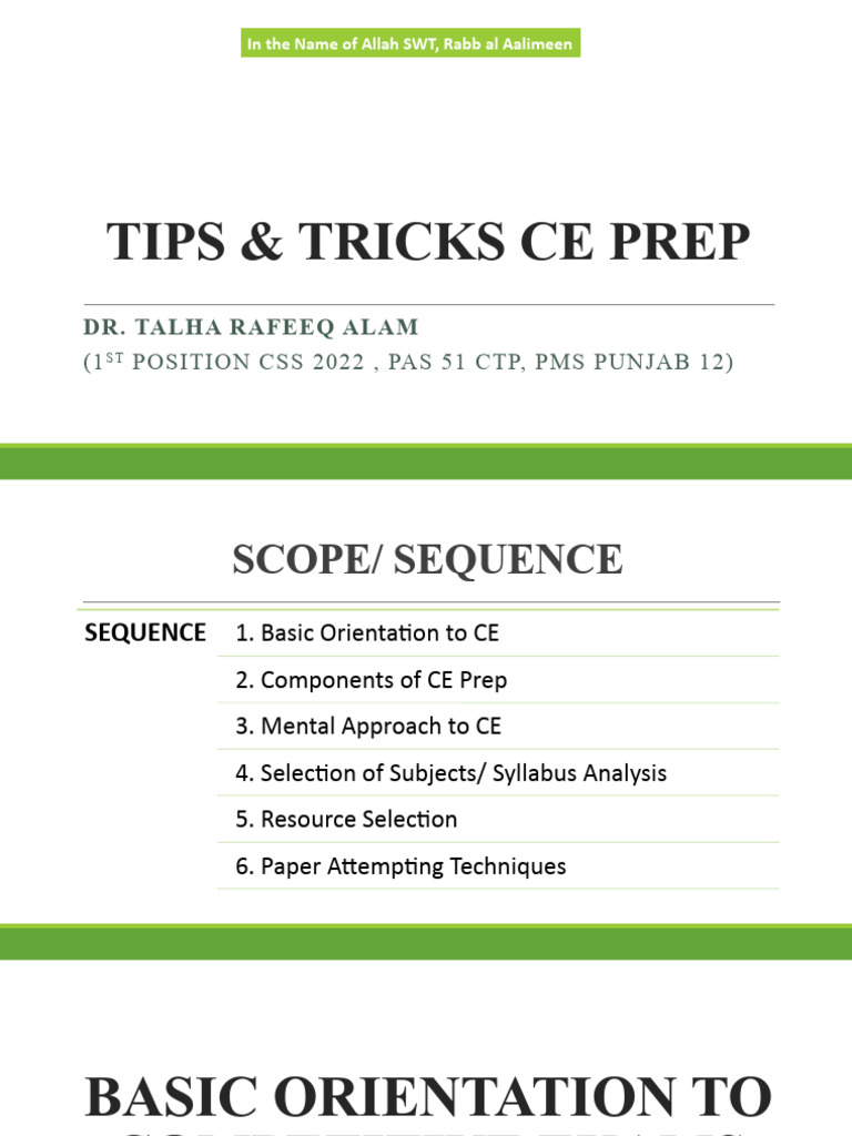 Tips for CSS Prep NOA | Download Free PDF | Pakistan