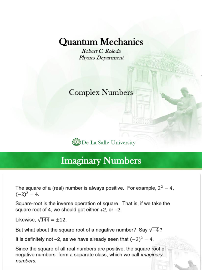 Complex Numbers | PDF | Complex Number | Square Root