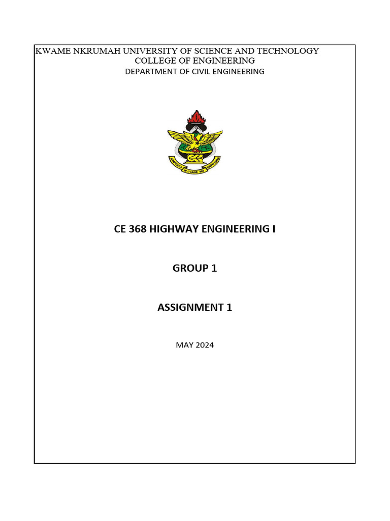 Highway Engineering Group Assignment | PDF | Road Surface | Road