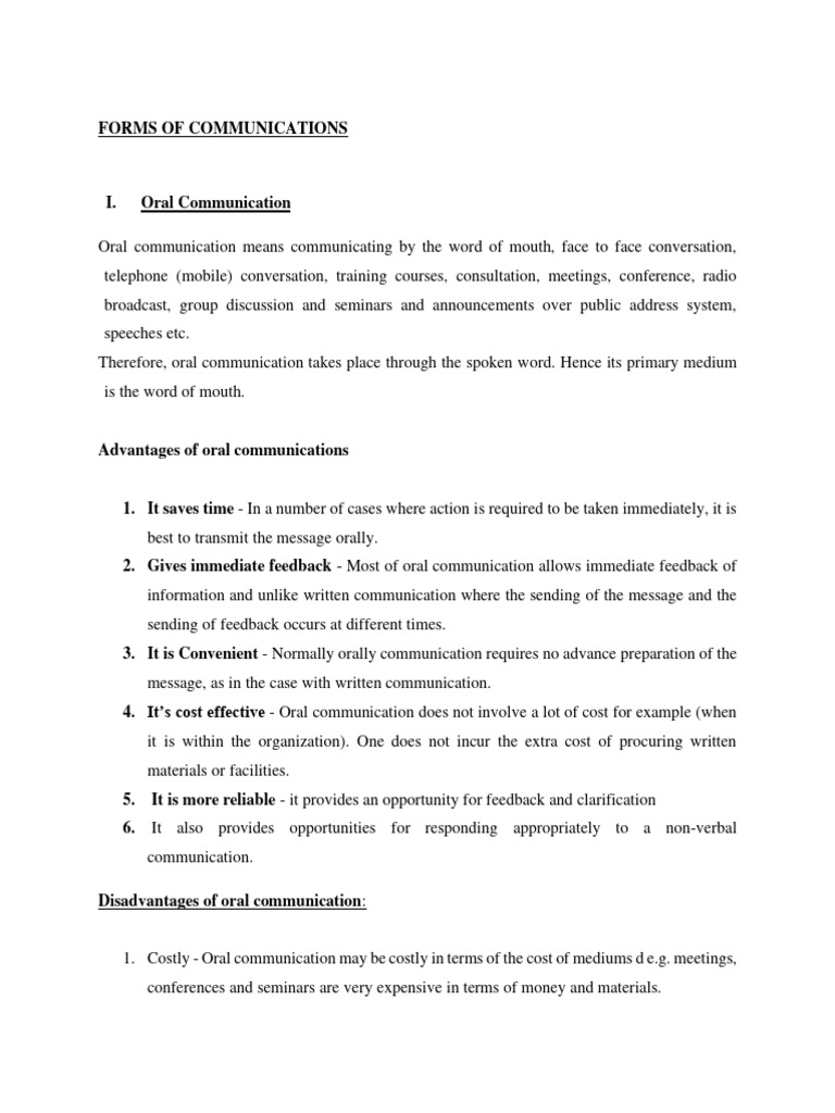 Forms of Communications | PDF | Communication | Information