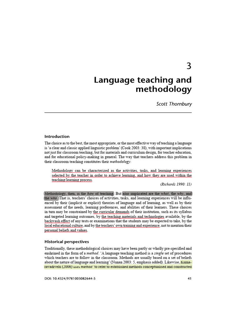 Rethinking Language Teaching Methodology | PDF | Methodology | English ...