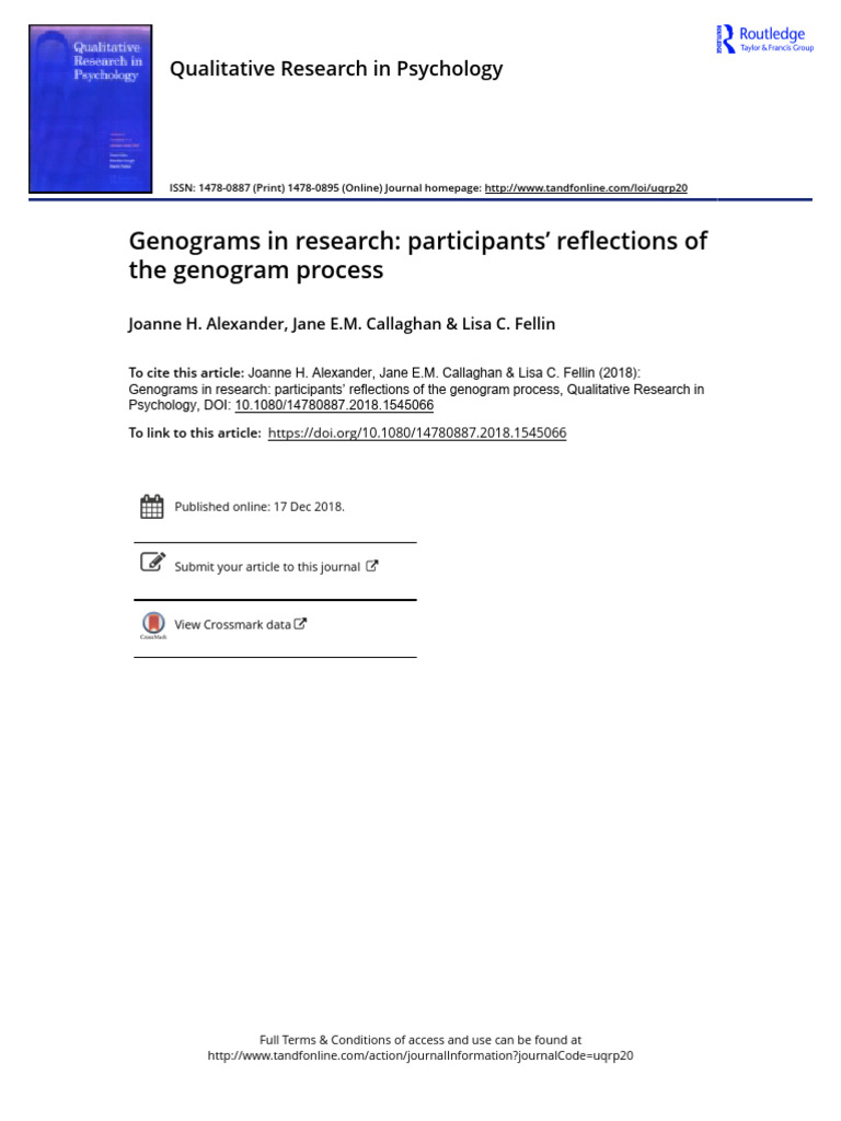 Genograms - in - Research - Participants - Reflections of The Genogram ...