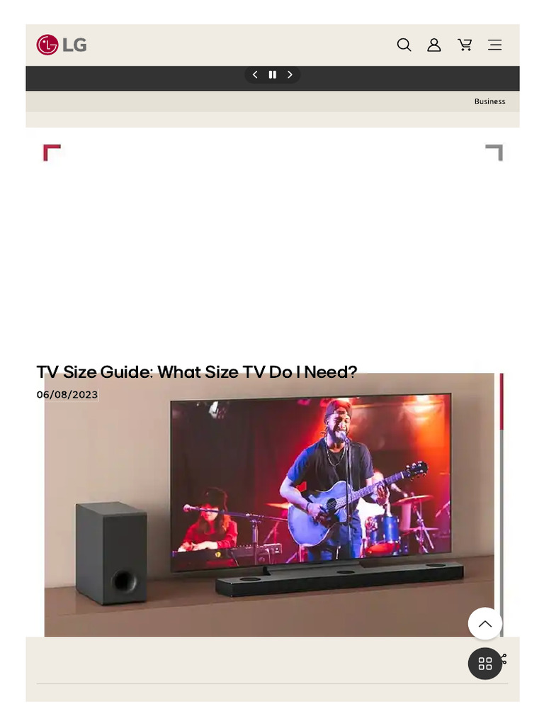 TV Size Guide_ What Size TV Do I Need_ _ LG Hong Kong | PDF | Image Resolution | Imaging