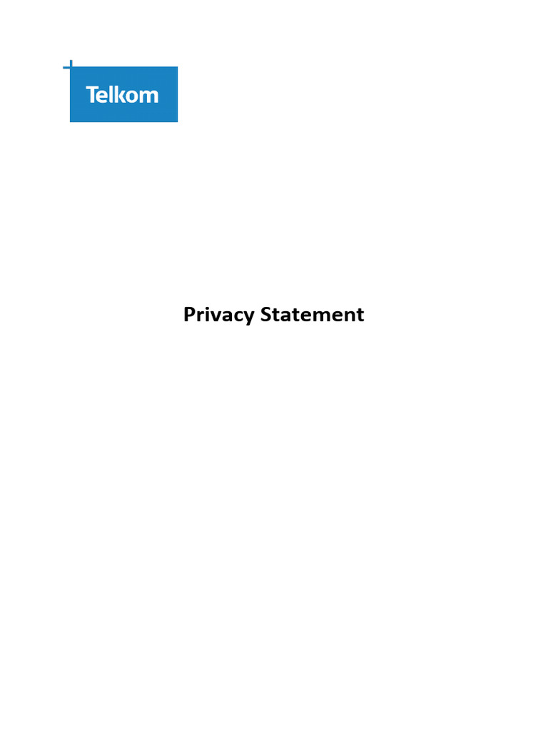 Telkom Privacy Statement 2022 | PDF | Http Cookie | Privacy