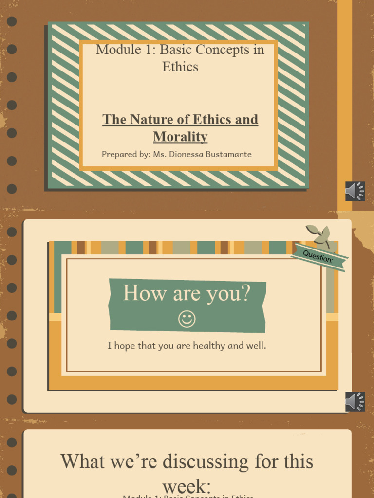 Lesson 1 - Nature of Ethics and Morality (PPT With Voice-Over) | PDF | Morality | Behavioural ...