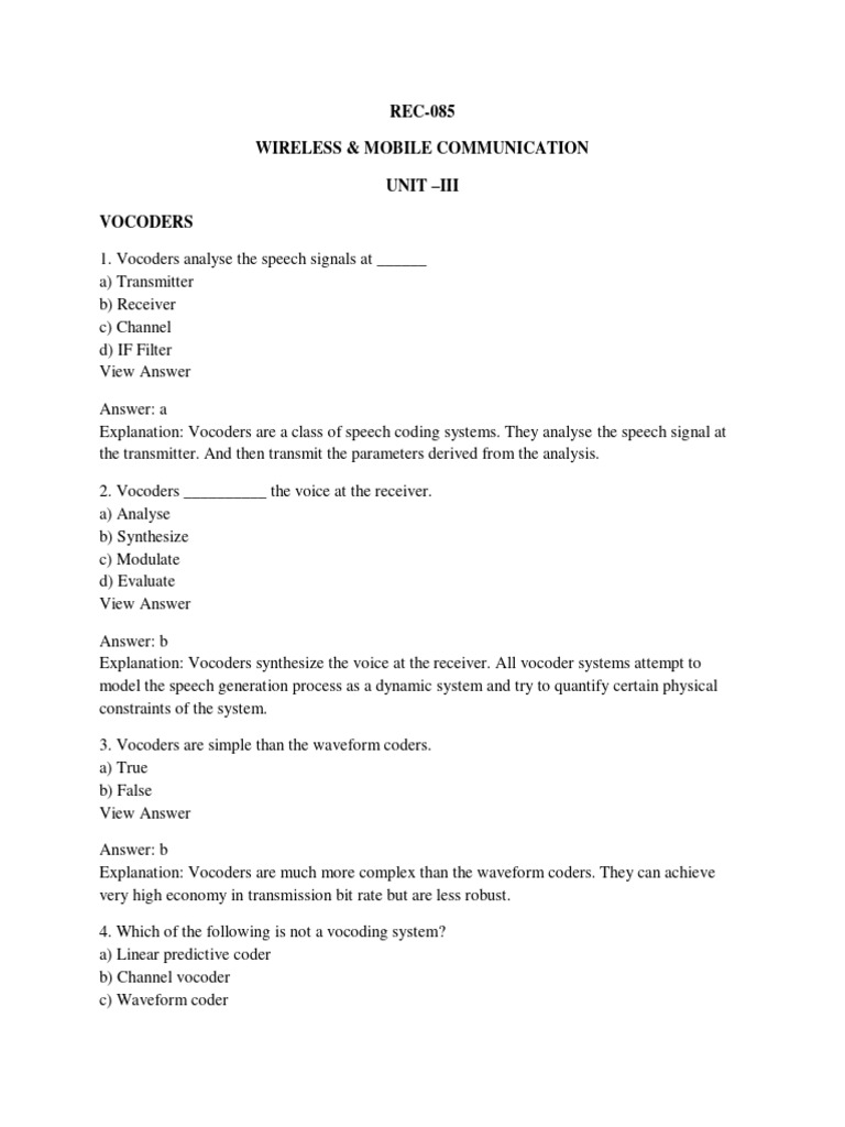 Unit 3 | PDF | Bandwidth (Signal Processing) | Signal To Noise Ratio