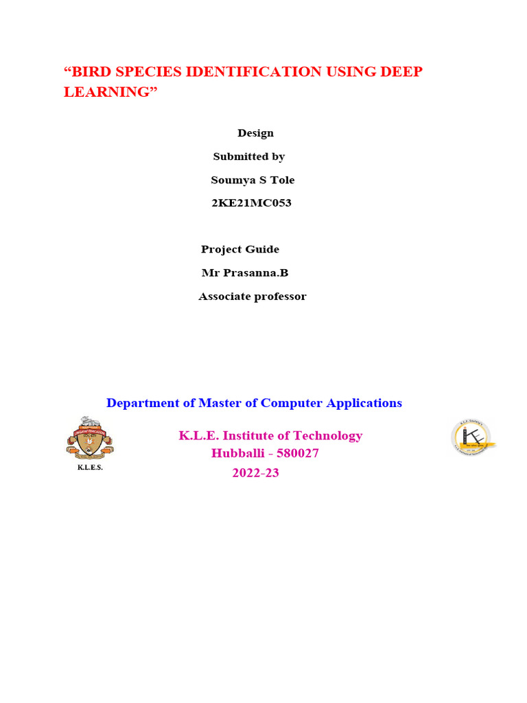 Bird Project Design Format 2023 | PDF