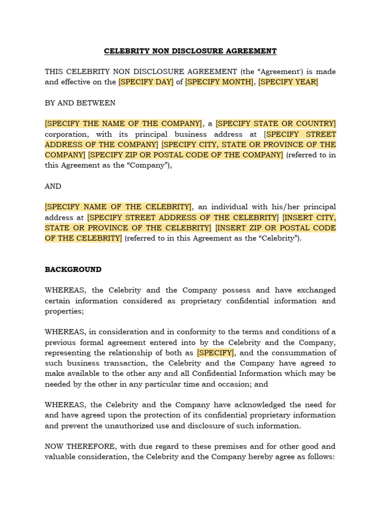 Celebrity Non Disclosure Agreement | PDF | Arbitral Tribunal | Arbitration
