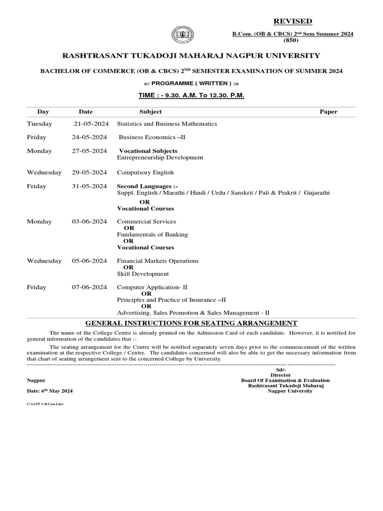 Revised B Com II Sem (OB & CBCS) | PDF
