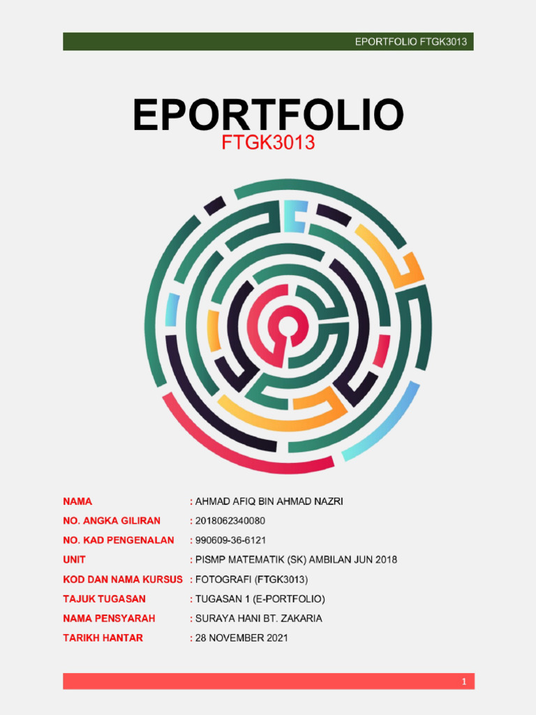 EportFolio FTGK3013 | PDF