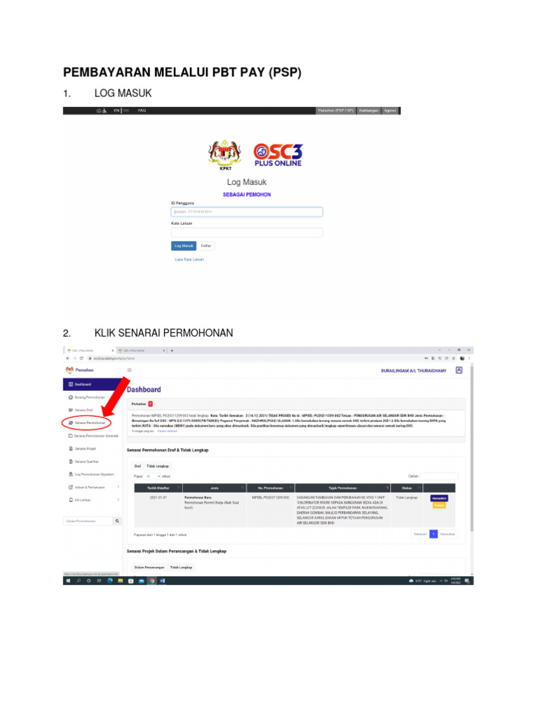Sop Pembayaran Melalui PBT Pay-Psp | PDF