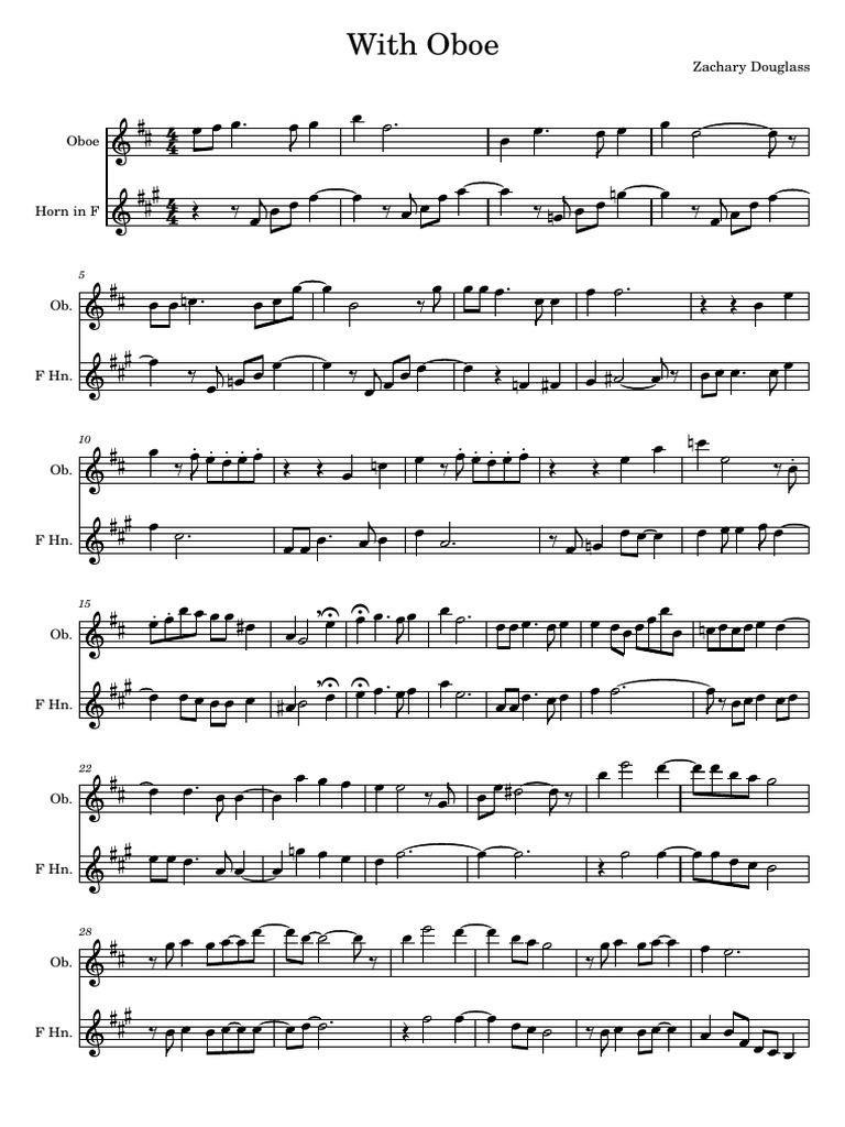 A Long Duet Between Oboe and French Horn | PDF