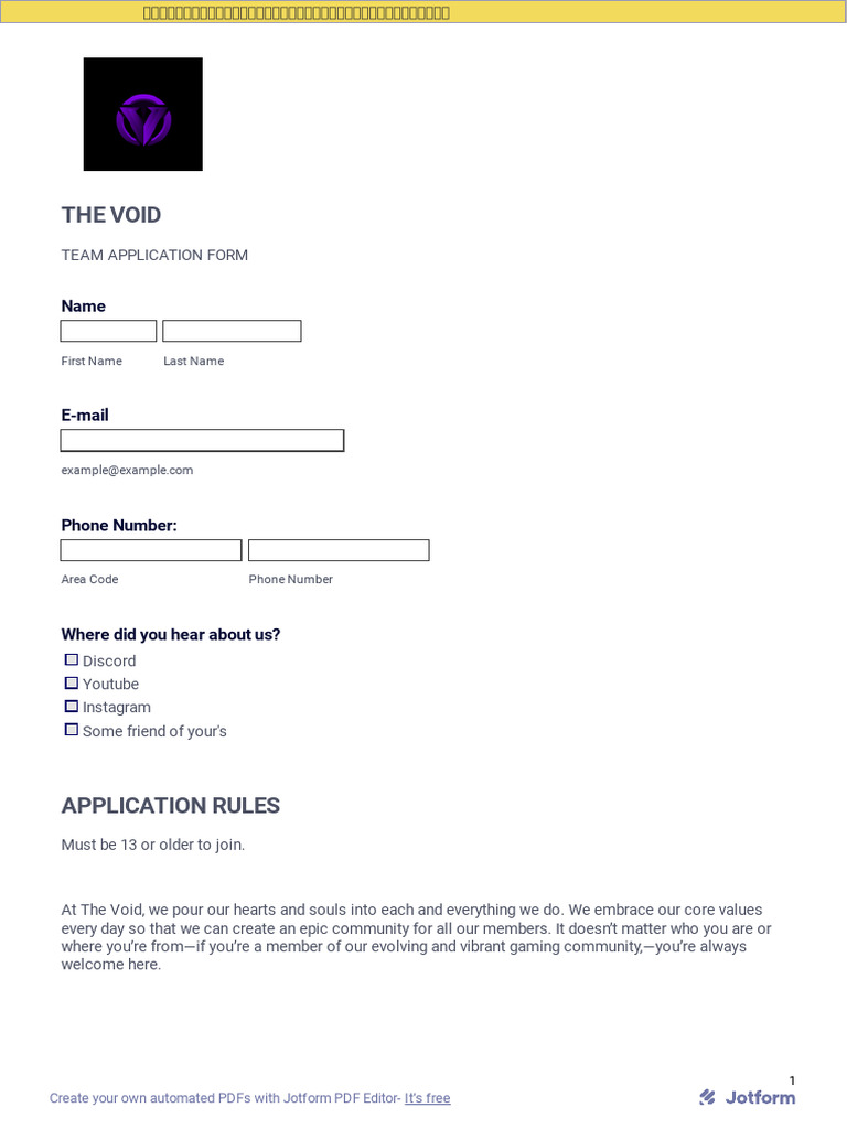 Club Membership Registration Form | PDF