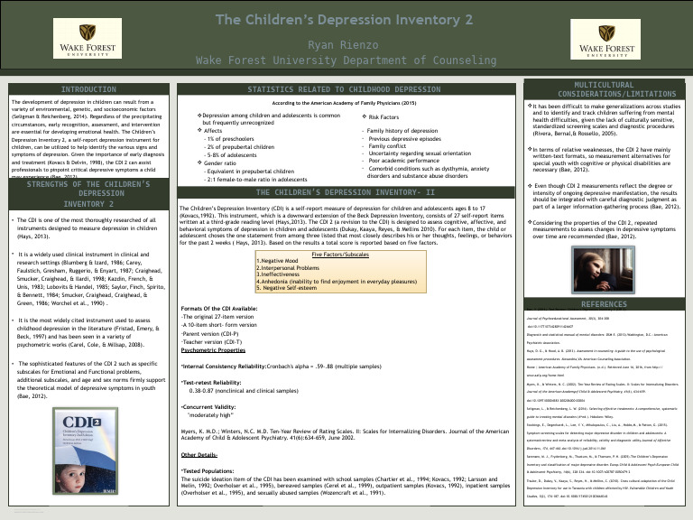 Children S Depression Inventory | PDF | Major Depressive Disorder | Diseases And Disorders