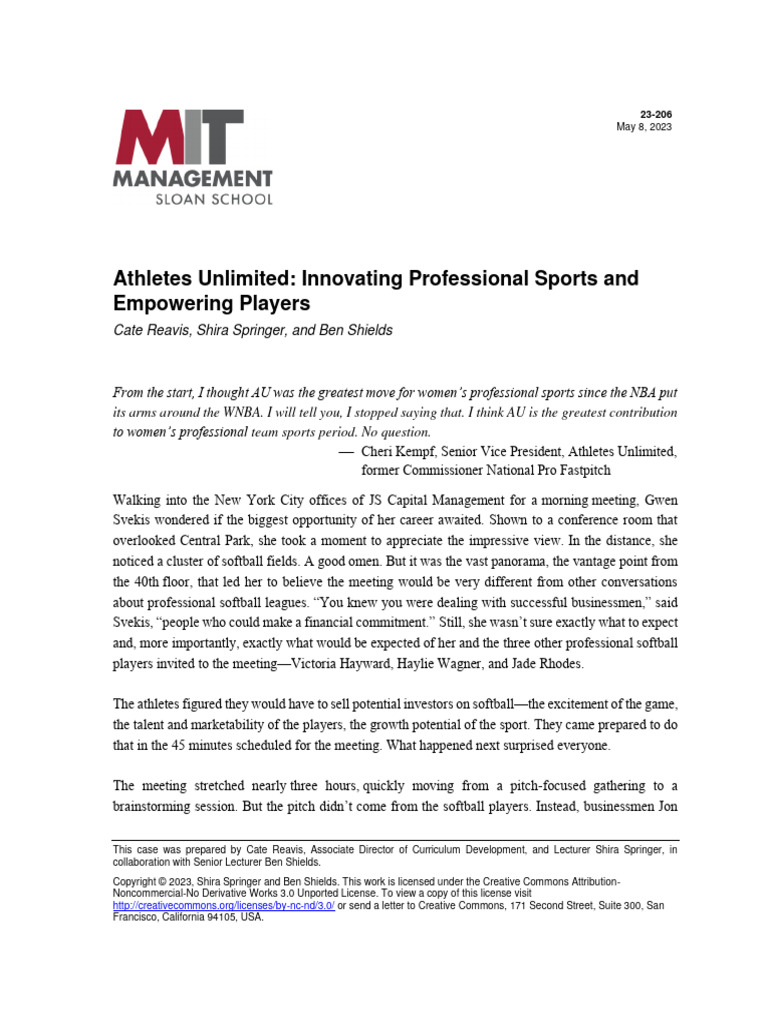 Athletes Unlimited - Innovating Professional Sports and Empowering ...