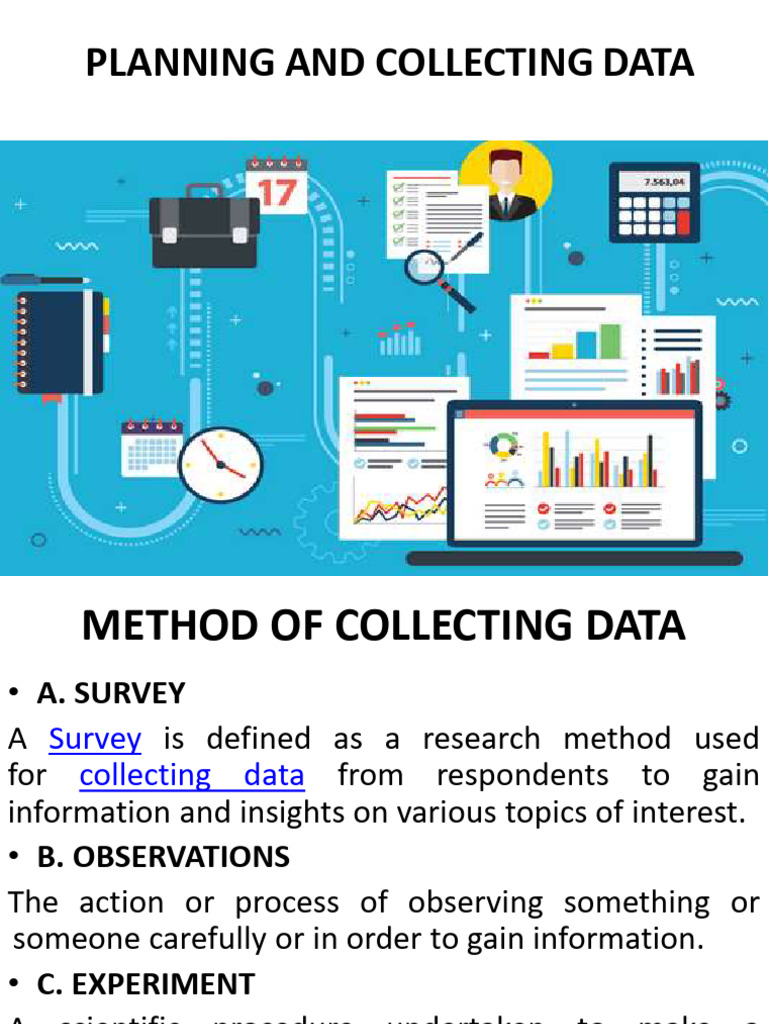 PLANNING AND COLLECTING DATA [Autosaved] | PDF | Sampling (Statistics) | Experiment