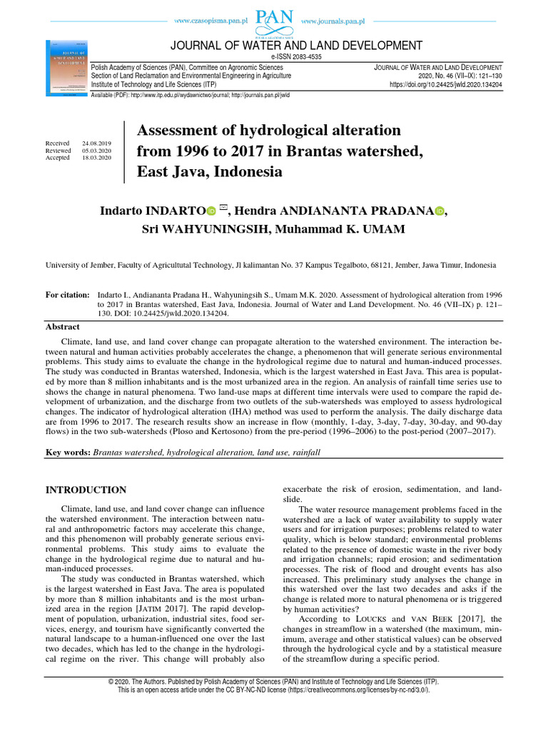 Indarto Et Al 572 | PDF | Flood | Discharge (Hydrology)