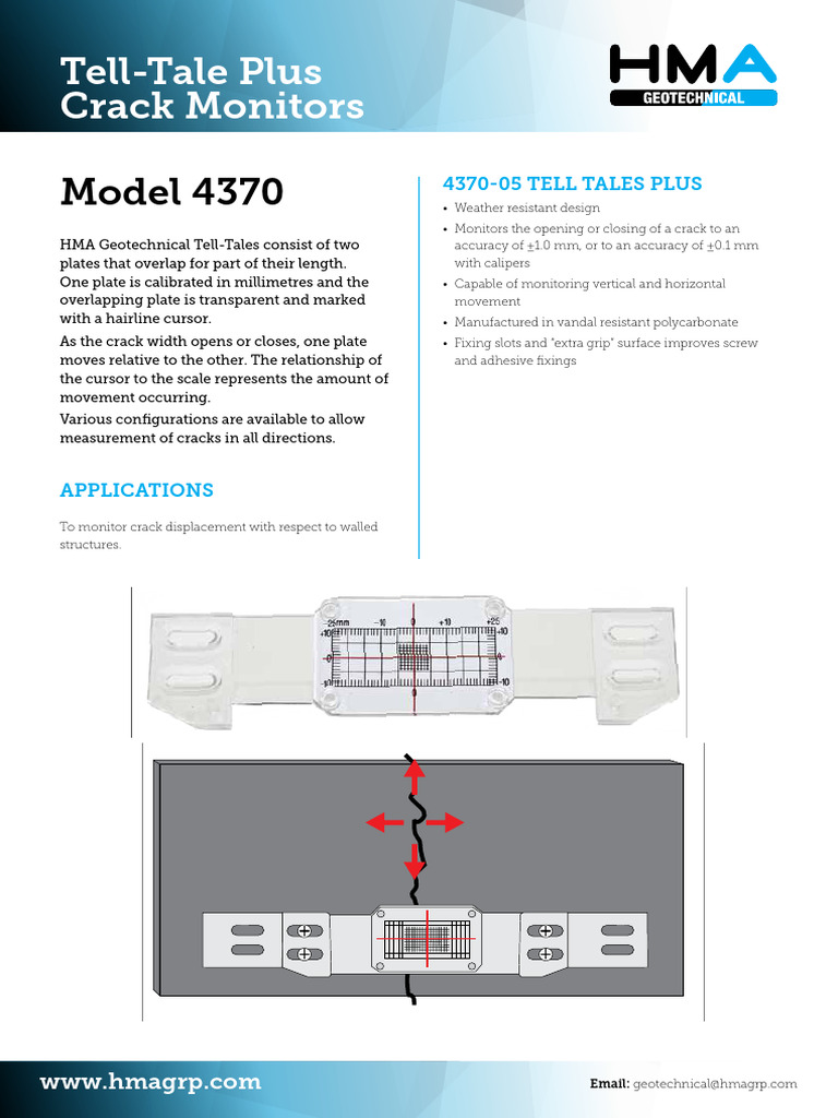 GEO DS 0013 Tell Tale Crack Monitors | PDF