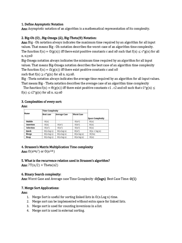 One Marks-4 | PDF | Discrete Mathematics | Algorithms And Data Structures