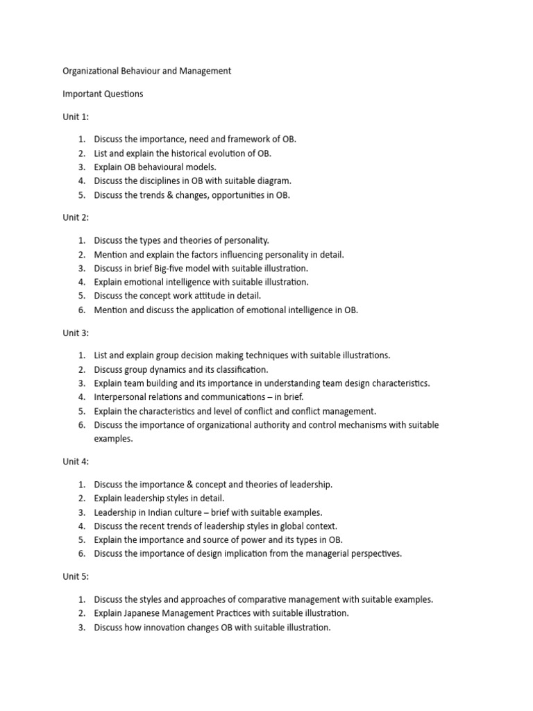 Organizational Behaviour: Key Concepts & Trends | PDF
