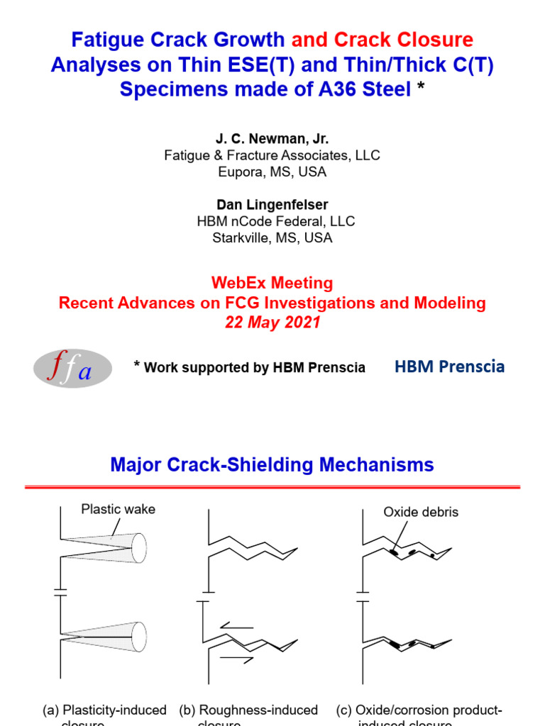 A36 Steel-Crack Closure Analyses-R2 | PDF | Fracture | Fatigue (Material)