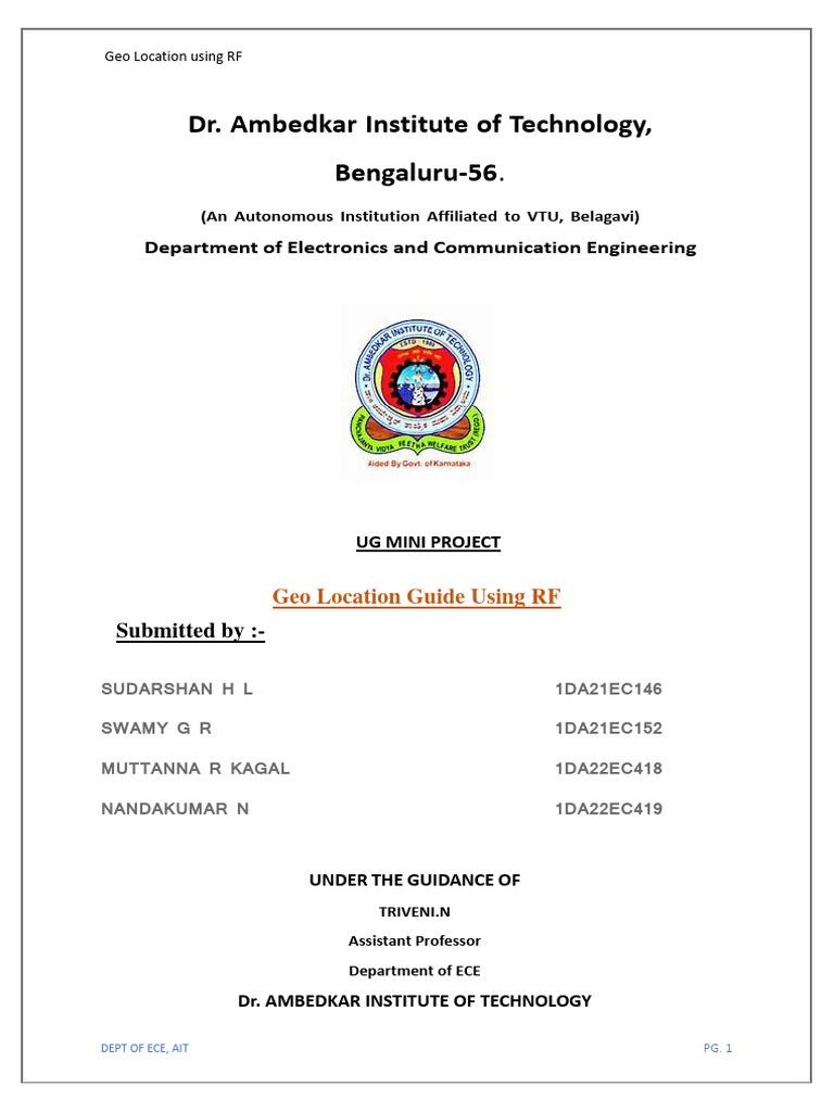 Dr. Ambedkar Institute of Technology, Bengaluru-56: Department of Electronics and Communication ...