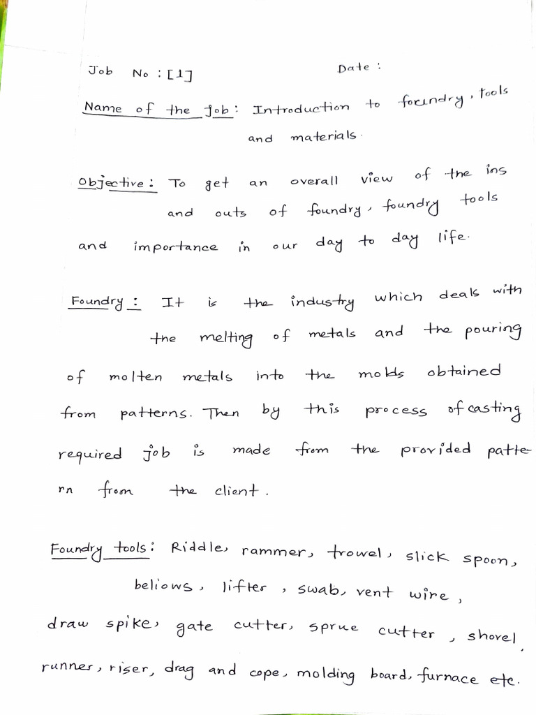 foundry report | Download Free PDF | Foundry | Materials Science