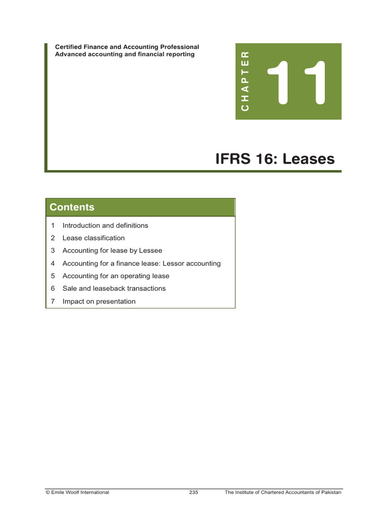 Ifrs 16 Pak PDF Lease Depreciation